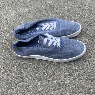 帆布鞋平底系带低帮低帮