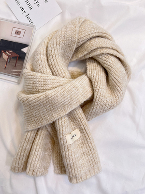 NikkiHaley秋冬日系针织围巾