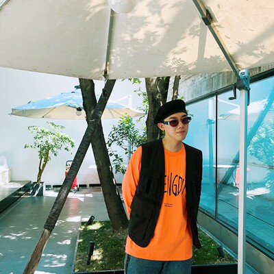 五周年限定荧光橘长袖T恤