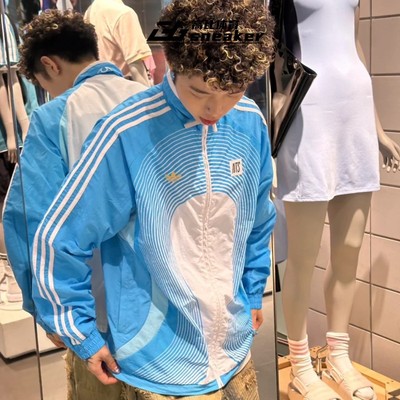 阿迪达斯三叶草NTS联名男女宽松梭织运动服立领夹克外套JI5143