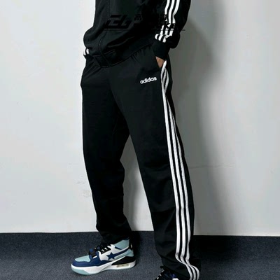 Adidas阿迪达斯男裤三条纹运动裤休闲宽松舒适针织长裤KA8348