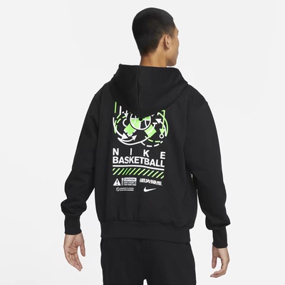 Nike/耐克DRI-FIT速干加绒男子篮球卫衣连帽套头衫 FV4027-010