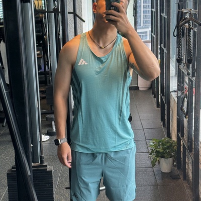 Adidas/阿迪达斯正品ADIZERO男子户外跑步工字背无袖背心JV9307