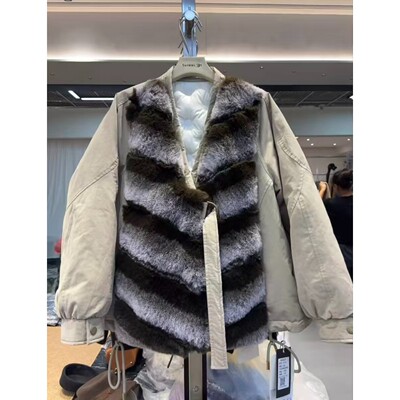 派克服90白鹅绒2026冬季新中长款羽绒外套女款V领百搭上衣16726乔