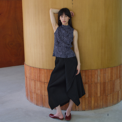 JT JANE压褶褶皱半身裙短裙 小众设计师三宅款 不规则设计通勤