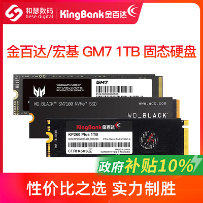 金百达KP260/金泰克/WD西数SN7100/宏碁 GM7  1T 电脑固态硬盘SSD