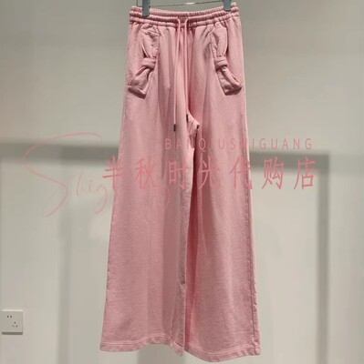 （小魔女）UY25424K139179原1799UOOYAA乌丫正品25冬蝴蝶口袋卫裤