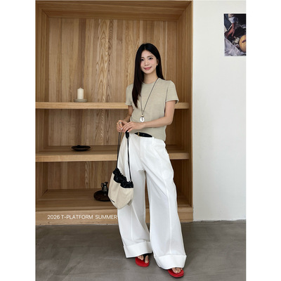 春夏棉麻直筒西装裤62