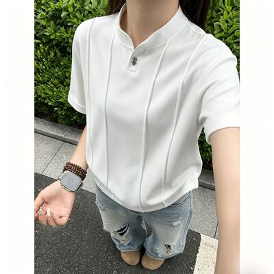 W462夏季短袖P25黑色白色M到3XL成分棉占484聚酯