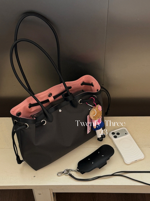 Twenty Three小众设计撞色尼龙托特包大容量百搭单肩通勤包