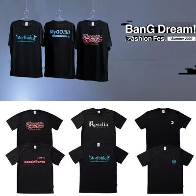 BanG Dream Fashion Fes 2026短袖T恤夏季快闪DRAIVE周边同款衣服
