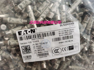 6*25mm 英制插头保险丝管 TDC180 3A/5A/13A 240V BS1362 EATON