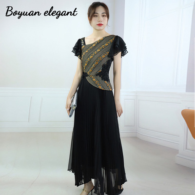 宫廷风连衣裙高级感包臀修身礼裙