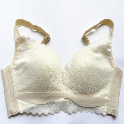 蕾丝薄款舒适无钢圈文胸罩聚拢调整型收副乳防下垂女内衣胸罩001