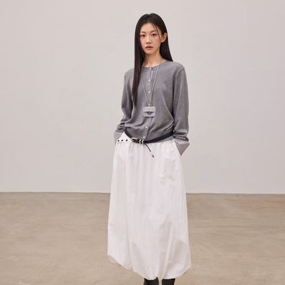 秋冬女款格子拼接假两件针织开衫