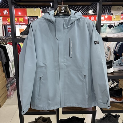 乔丹秋冬男梭织风衣防风保暖防泼水加绒外套户外上衣EFD13233705