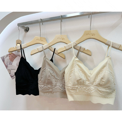 黛美芮性感无钢圈蕾丝吊带美背女