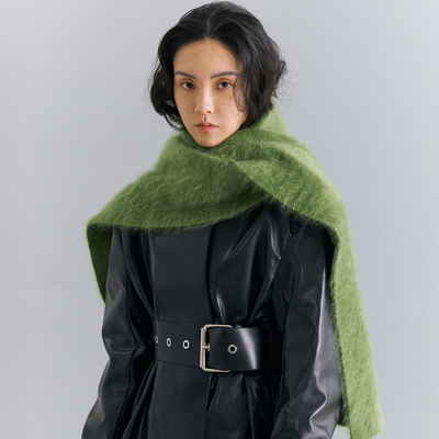 SIOICIKI100%山羊绒拉绒围巾