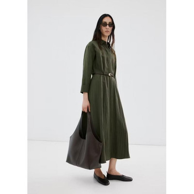 西班牙欧洲正品代购 MANGO 女 莱赛尔腰带衬衫领连衣裙 27015829