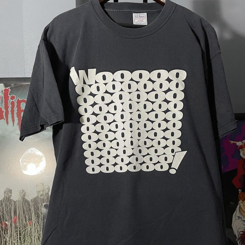 WOOOOO！ins小众潮牌英文字母印花美式高街嘻哈短袖T恤oversize风_虎窝淘