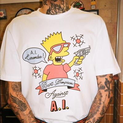 2026新款美式卡通印花短袖t恤男宽松潮流白色纯棉上衣女情侣半袖