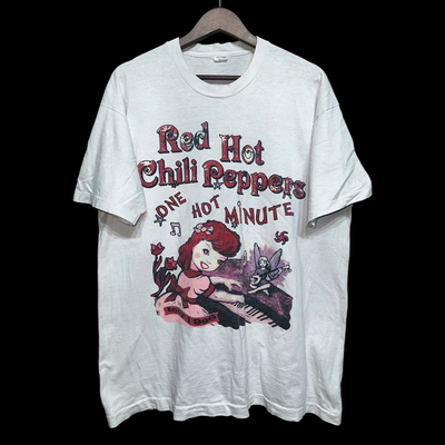 美式复古Red Hot Chili Peppers红辣椒乐队短袖T恤男宽松潮牌上衣