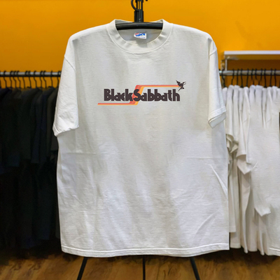 重金属鼻祖黑色安息日Black Sabbath白色宽松摇滚风纯棉短袖T恤