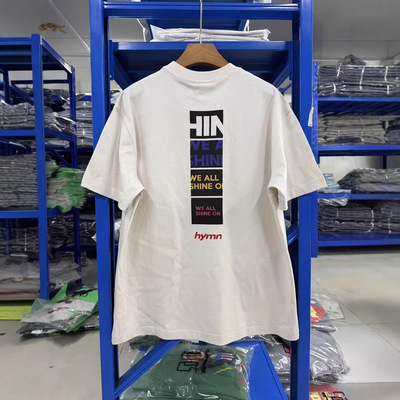 潮牌Saint Michael字母印花纯棉半袖上衣男女宽松休闲圆领短袖T恤