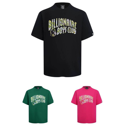 Billionaire Boys Club基础款字母印花男女情侣装BBC宽松短袖T恤