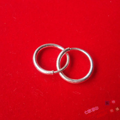 彝族男士大凉山吊坠银饰圈圈耳环