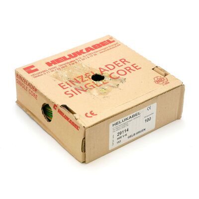 Helukabel H05V-K Litze Leitung, Gelb/Grün 1mm2 100m 29114 -