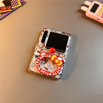 三丽鸥适用华为purax手机壳pocket2硬nova三星zflip7564卡通vivox透明oppofindn3n2女荣耀v小米mixflip绳p50