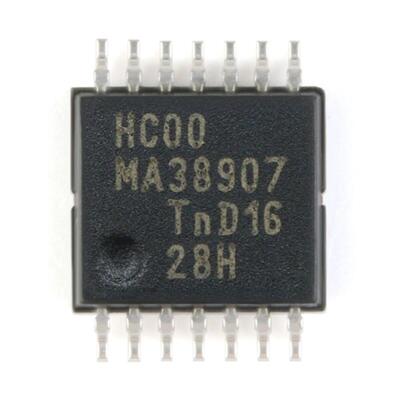 全新原装 74HC00PW TSSOP-14 四路2输入与非门 贴片逻辑芯片