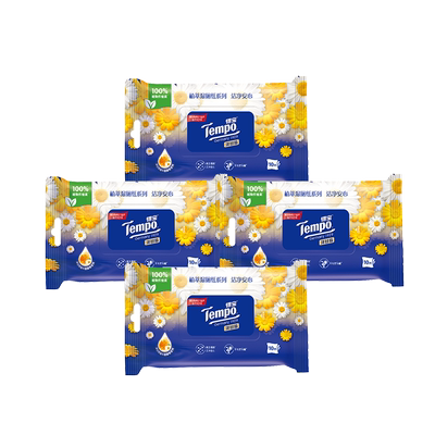 tempo得宝洋甘菊湿厕纸10片4包