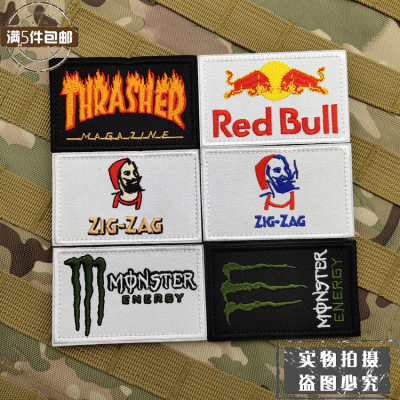 红牛魔爪zig-zag系列图案刺绣