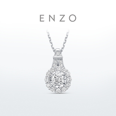 enzo18K金镶钻石吊坠