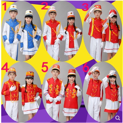 男女鼓号队演出服鼓乐队中小学生
