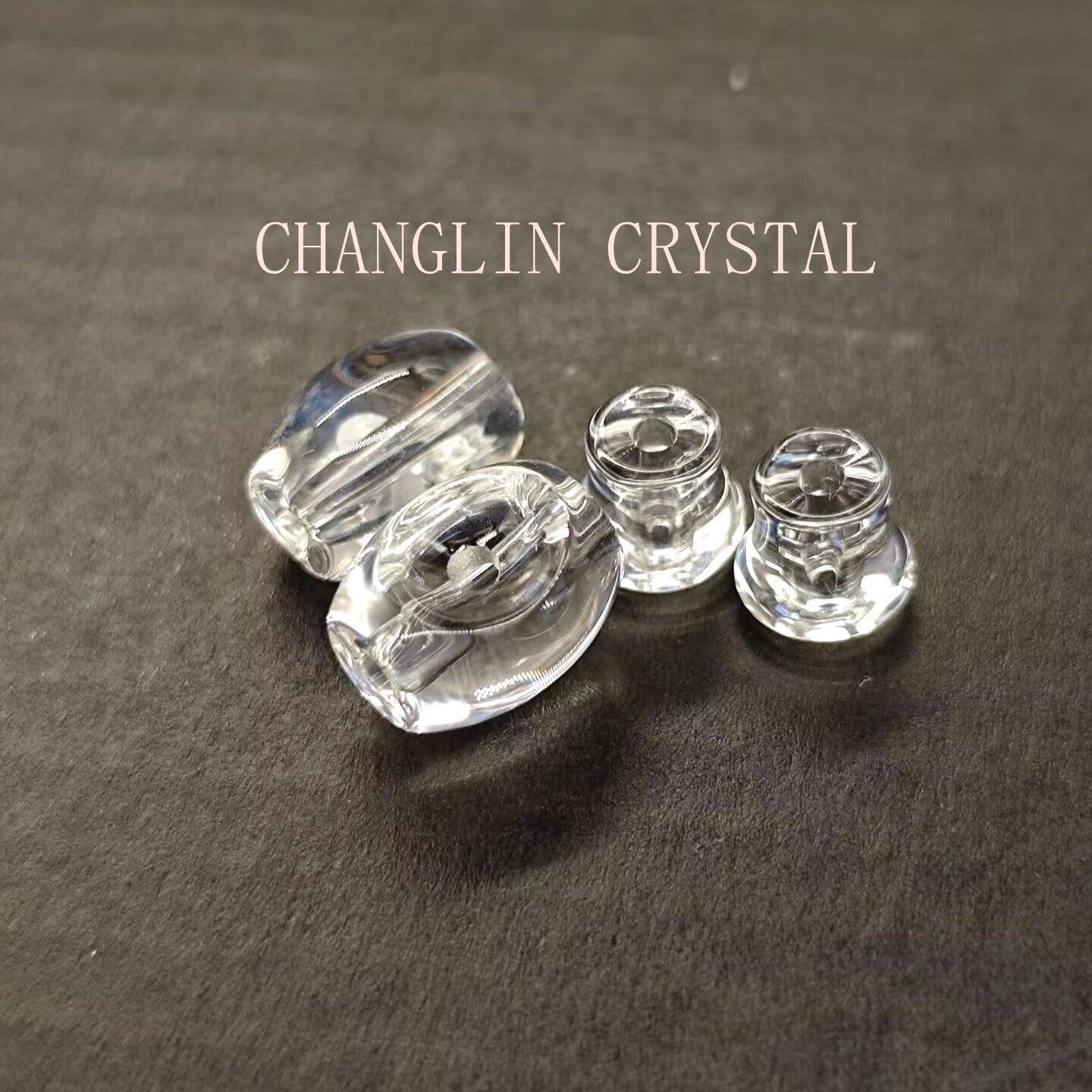 畅琳水晶天然白水晶佛头三通配件一套DIY原创水晶手链手串
