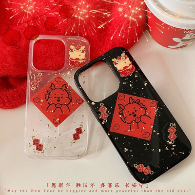 2024年新年小龙oppo中国风滴胶壳