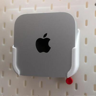 3D适用宜家SKADIS斯考迪斯 金属圆孔洞洞板配件Mac mini m4 支架