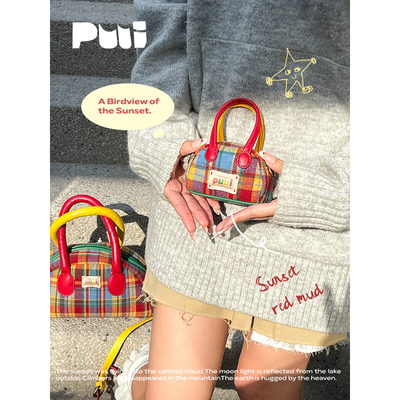 puui原创适用AirPods保护套美式复古便携耳机包秋冬斜挎包美拉德