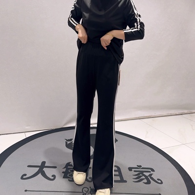 5392芮娜依莲秋款新品松紧腰简约百搭显瘦减龄休闲裤加大码女裤