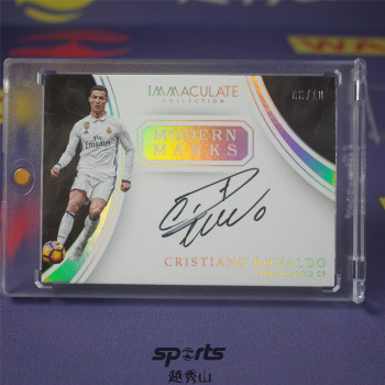 【越秀山卡价书】足球imm皇马c罗06/10编金版摩登印记卡面签