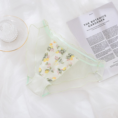 2026新款性感超薄内裤女网纱透明甜美可爱棉裆亲肤舒适三角裤少女