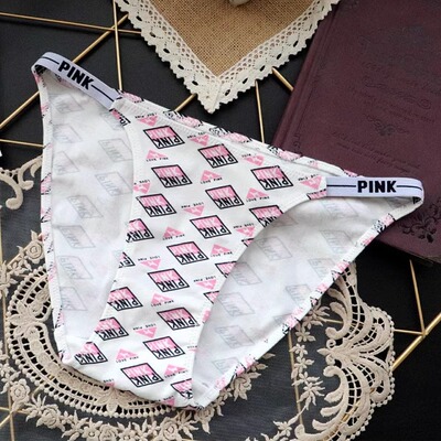 性感内裤女粉色PINK纯棉运动细带提臀透气女士纯欲低腰三角裤纯欲