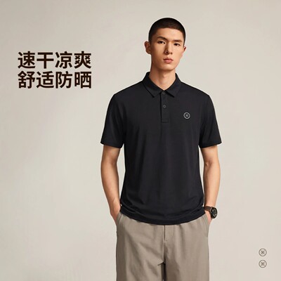 李宁男子冰感舒适短袖POLO衫
