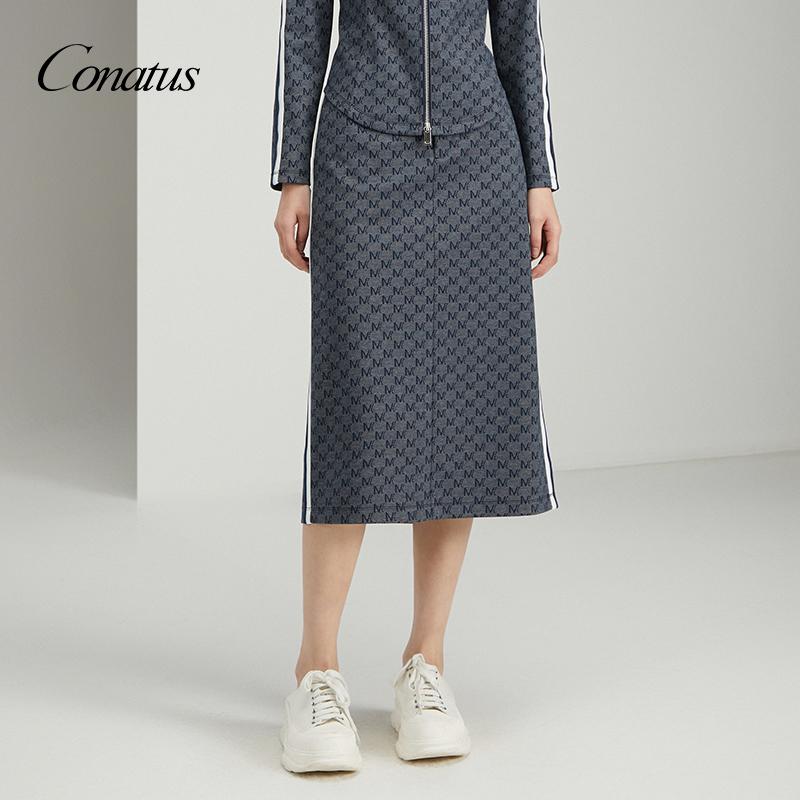CONATUS珂尼蒂思2025年春季新款时尚印花休闲个性百搭裙子女