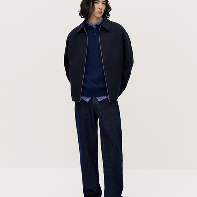 新款外套羊毛毛呢翻领外套