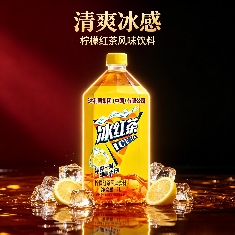 青梅绿茶瓶装1L大瓶批发柠檬味红茶清爽夏季果味茶饮料解腻餐饮