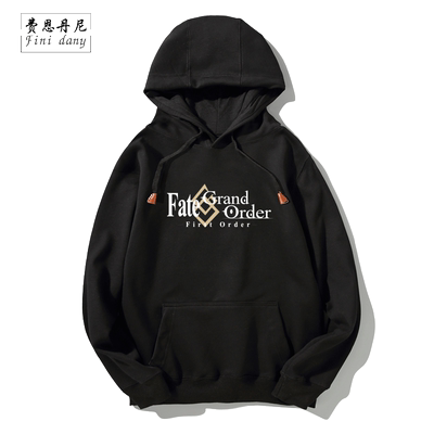 文字动漫黑贞德游戏连帽卫衣